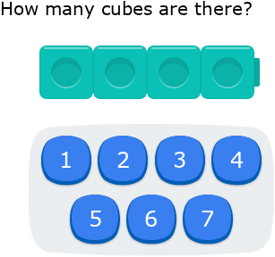 IXL | Count cubes - up to 7 | Kindergarten math