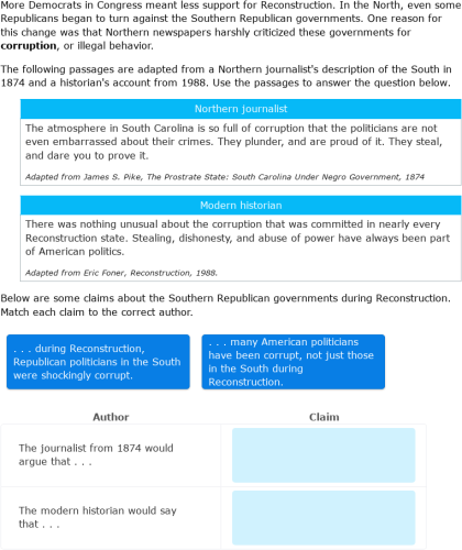 IXL | The end of Reconstruction and the rise of Jim Crow | 6th grade ...