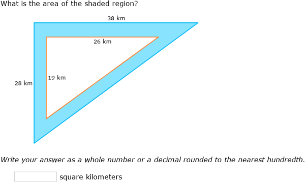 IXL | Area between two triangles | 7th grade math
