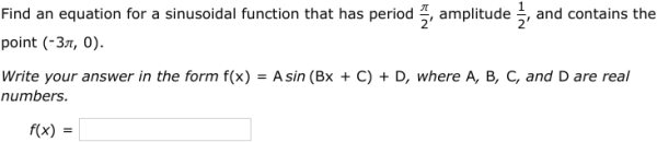 IXL Write Equations Of Sine Functions Using Properties Precalculus Practice 