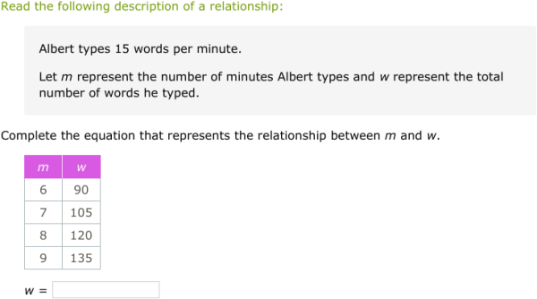 IXL | Write a two-variable equation | 4th grade math