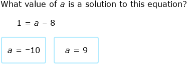 IXL | Which x satisfies an equation? | 6th grade math