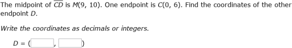 IXL - Midpoint formula: find the endpoint (Precalculus practice)