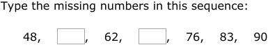 IXL | Number sequences | 3rd grade math