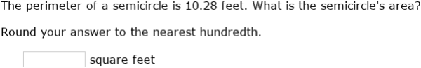 IXL | Area and perimeter of semicircles and quarter circles | 8th grade ...