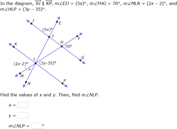 IXL - Checkpoint: Line and angle theorems (Geometry practice)