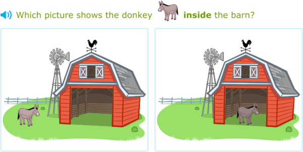 IXL | Inside and outside | Pre-K language arts
