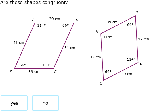 IXL | Identify congruent figures | 7th grade math