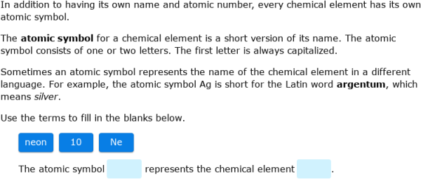 IXL | What are atoms and chemical elements? | 6th grade science