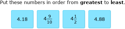 IXL | Put a mix of decimals, fractions, and mixed numbers in order ...