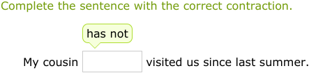 IXL | Contractions with "not" | 3rd grade language arts