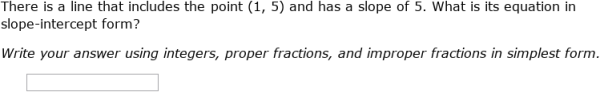 IXL - Write a linear equation from a slope and a point (Algebra 1 practice)