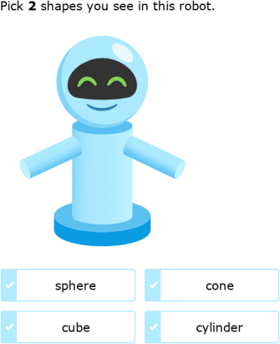 IXL | Three-dimensional shapes in real-world objects | 1st grade math