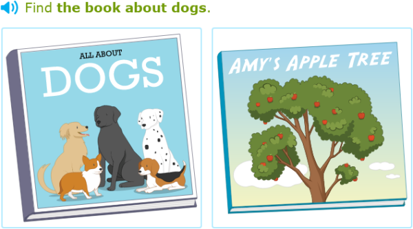 IXL | Identify book parts and features | 1st grade language arts