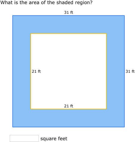 IXL | Area between two rectangles | 5th grade math