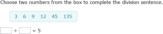IXL | Division facts up to 12: select the missing numbers | 3rd grade math