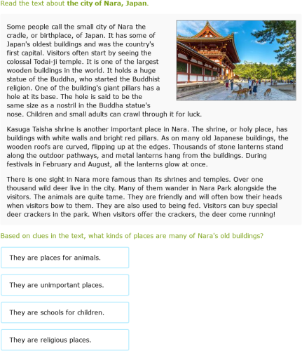 IXL | Read about famous places | 4th grade language arts
