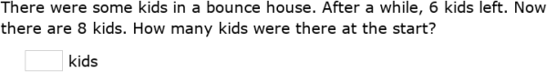 IXL | Word problems with start unknown - up to 20 | 1st grade math