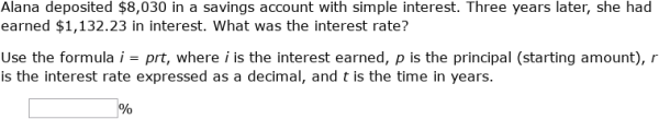 IXL | Simple interest: find the interest rate | 7th grade math