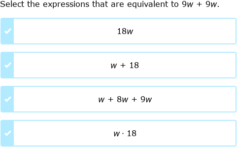 IXL | Identify equivalent expressions by combining like terms | 6th ...