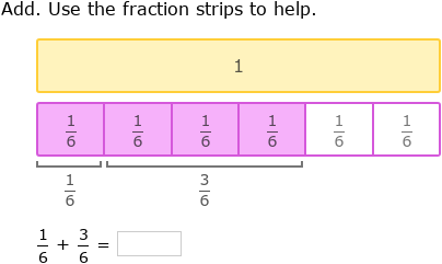 IXL | Add fractions with like denominators using strip models | 4th ...