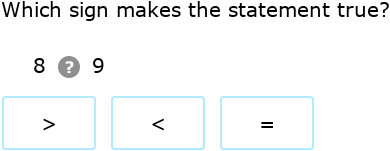 IXL | Compare numbers up to 10 using symbols | 1st grade math