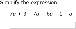 IXL | Simplify expressions by combining like terms | 7th grade math