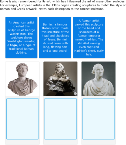 IXL | Roman legacies | 6th grade social studies