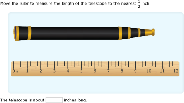 IXL | Measure using an inch ruler: nearest ¼ inch | 3rd grade math