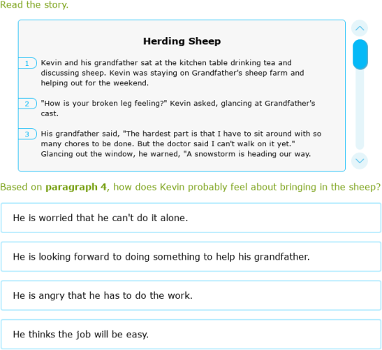 IXL | Read realistic fiction: set 1 | 3rd grade language arts