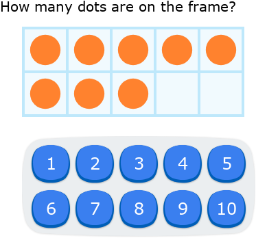 IXL | Count on ten frames - up to 10 | 1st grade math