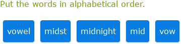 IXL | Alphabetical order | 6th grade language arts