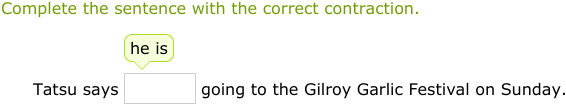IXL | Pronoun-verb contractions | 6th grade language arts