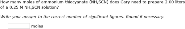 IXL - Calculate the molarity, amount of solute, or volume of a solution ...