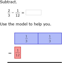 IXL | Subtract fractions with unlike denominators using models | 5th ...