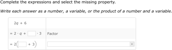 IXL | Write equivalent expressions using properties | 6th grade math
