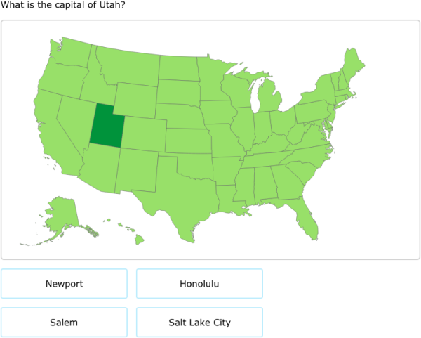 IXL | Identify state capitals of the West | 5th grade social studies
