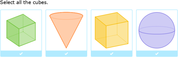 IXL | Cubes | 1st grade math
