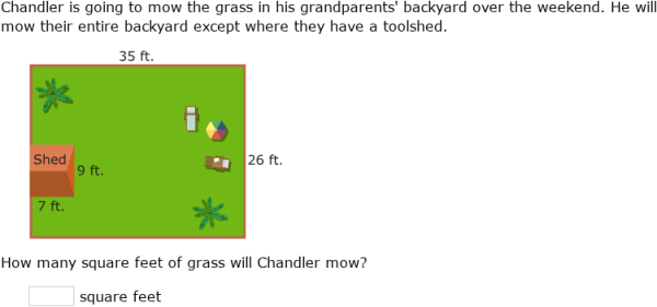 IXL | Area of complex figures: word problems | 4th grade math