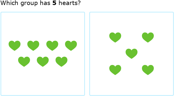 IXL | Represent numbers - up to 7 | Pre-K math