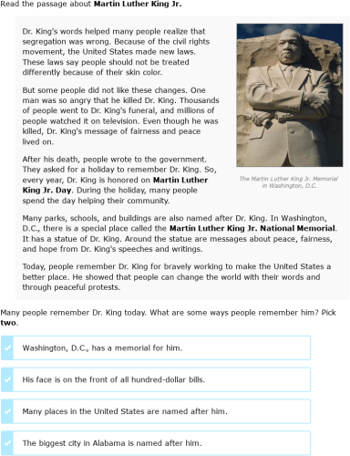 IXL | Martin Luther King Jr. | 5th grade social studies