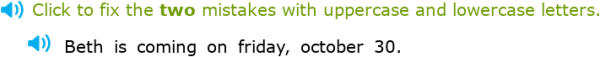 IXL | Capitalize days and months | Kindergarten language arts