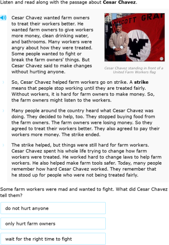 IXL | Cesar Chavez | 1st grade social studies