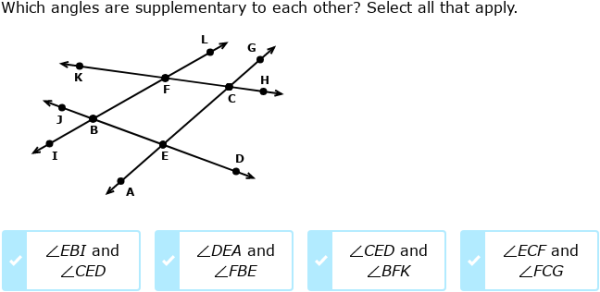 IXL | Identify complementary, supplementary, vertical, and adjacent ...