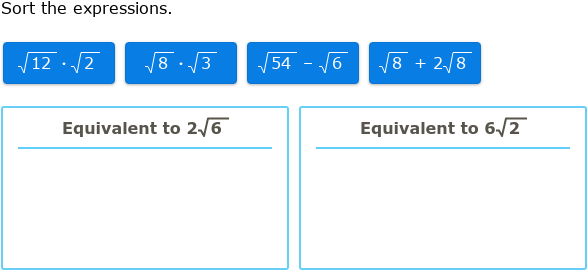 IXL - Checkpoint: Radical expressions (Algebra 1 practice)