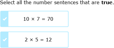 IXL | Multiplication facts for 1, 2, 5, and 10: true or false? | 3rd ...