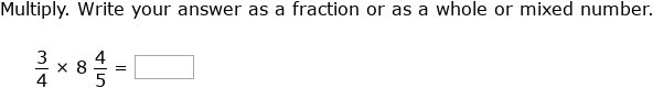 IXL | Multiply a mixed number by a fraction | 5th grade math