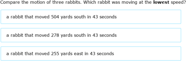 IXL | Compare the speeds of moving objects | 2nd grade science