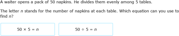 IXL | Write variable equations: word problems | 5th grade math