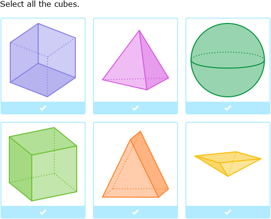 IXL | Identify cubes and rectangular prisms | 4th grade math